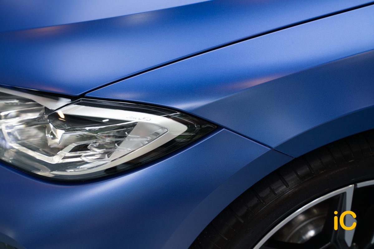 BMW i4 Portimao Blue (啞面PPF) - PPF 車漆保護膜 - IC Detail
