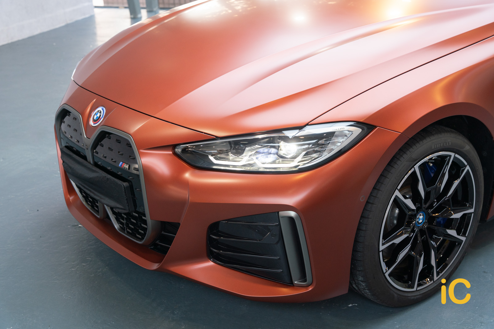 BMW i4 Sunset Orange (啞面PPF) - PPF 車漆保護膜 - IC Detail