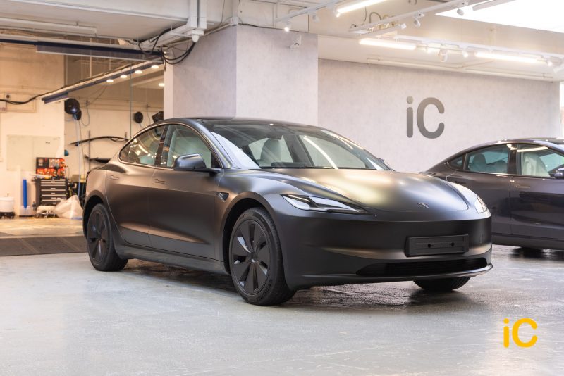 Tesla Model 3 Highland (Solid Black) (啞面PPF) - PPF 車漆保護膜 - IC Detail