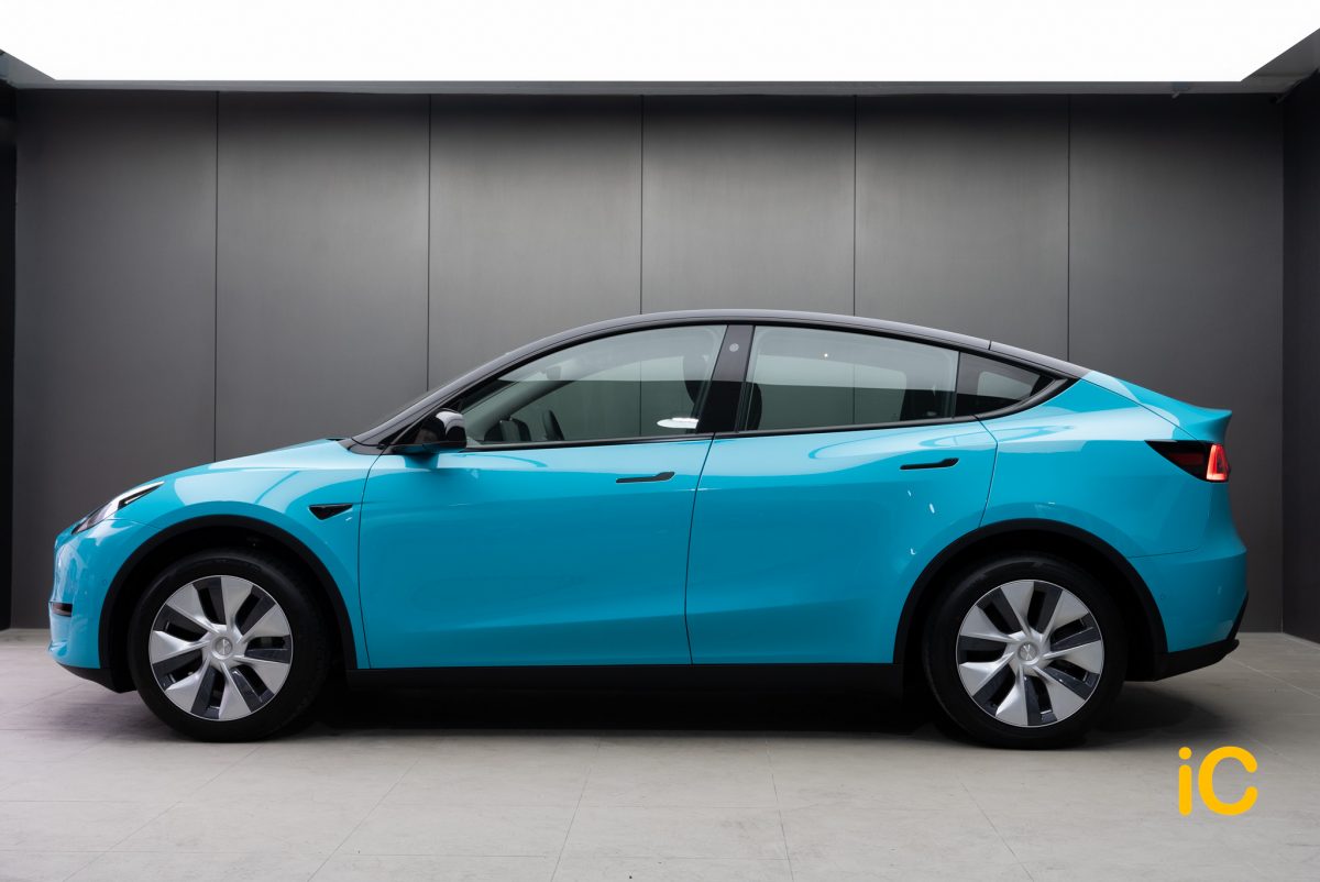 Tesla Model Y (ClarityCoat 轉色: Tiffany Blue) - PPF 車漆保護膜 - IC Detail