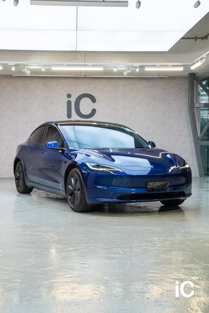 Tesla Model 3 (Deep Blue Metallic) - ULGO Black Infinity 自我修復鍍膜 施工效果 ...